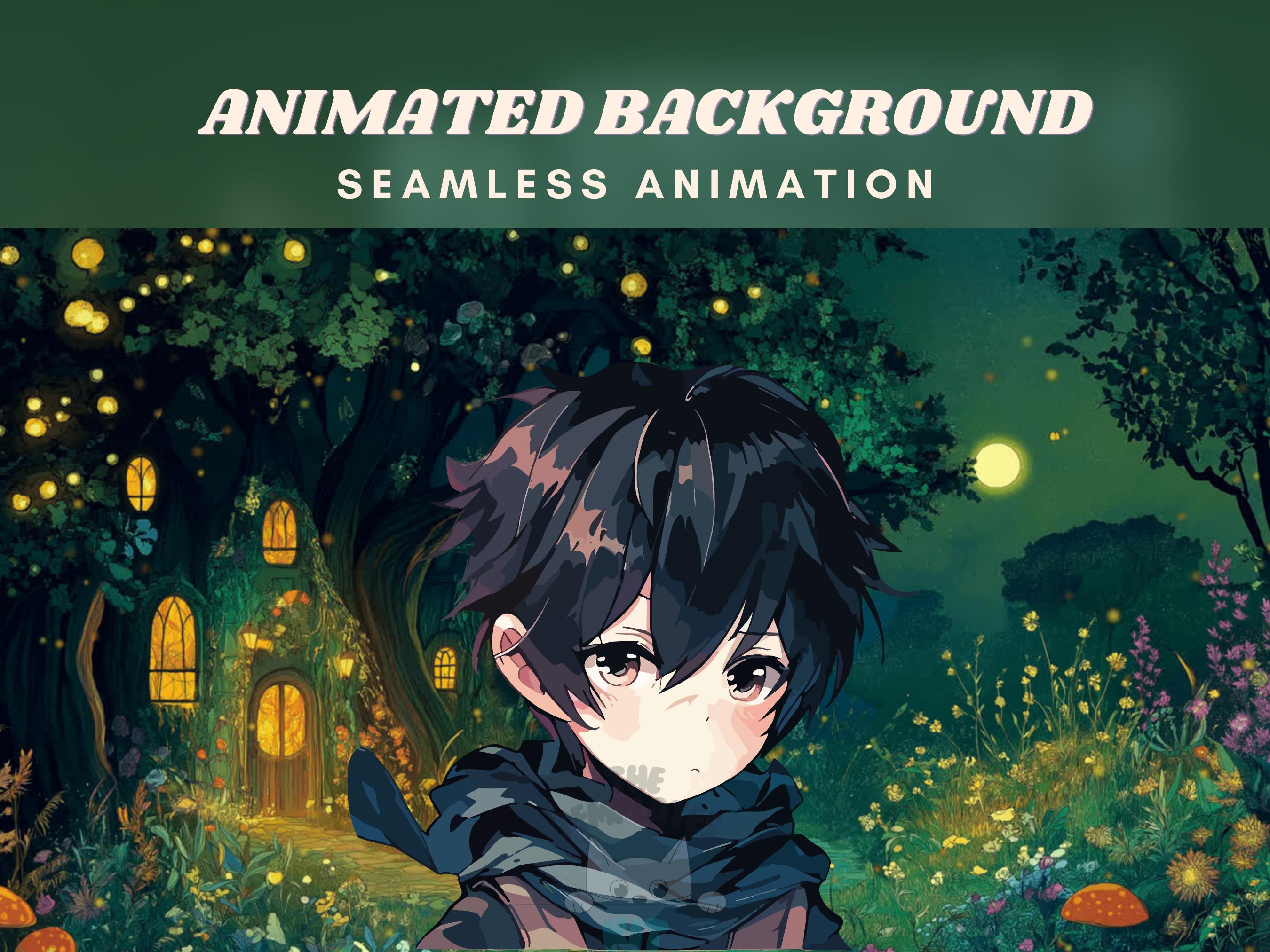 Vtuber Animated Background Magical Forest Witch Lair Green Witchy ...