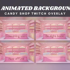 Cozy Animated Twitch Be Right Back Overlay Screen Cute Pink Animated ...