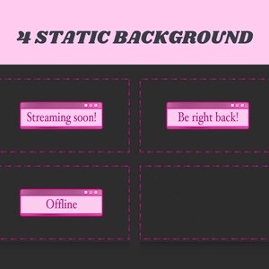 Pink Twitch Overlay Pink Stream Overlay Minimal Pack Pink Overlay Anime ...