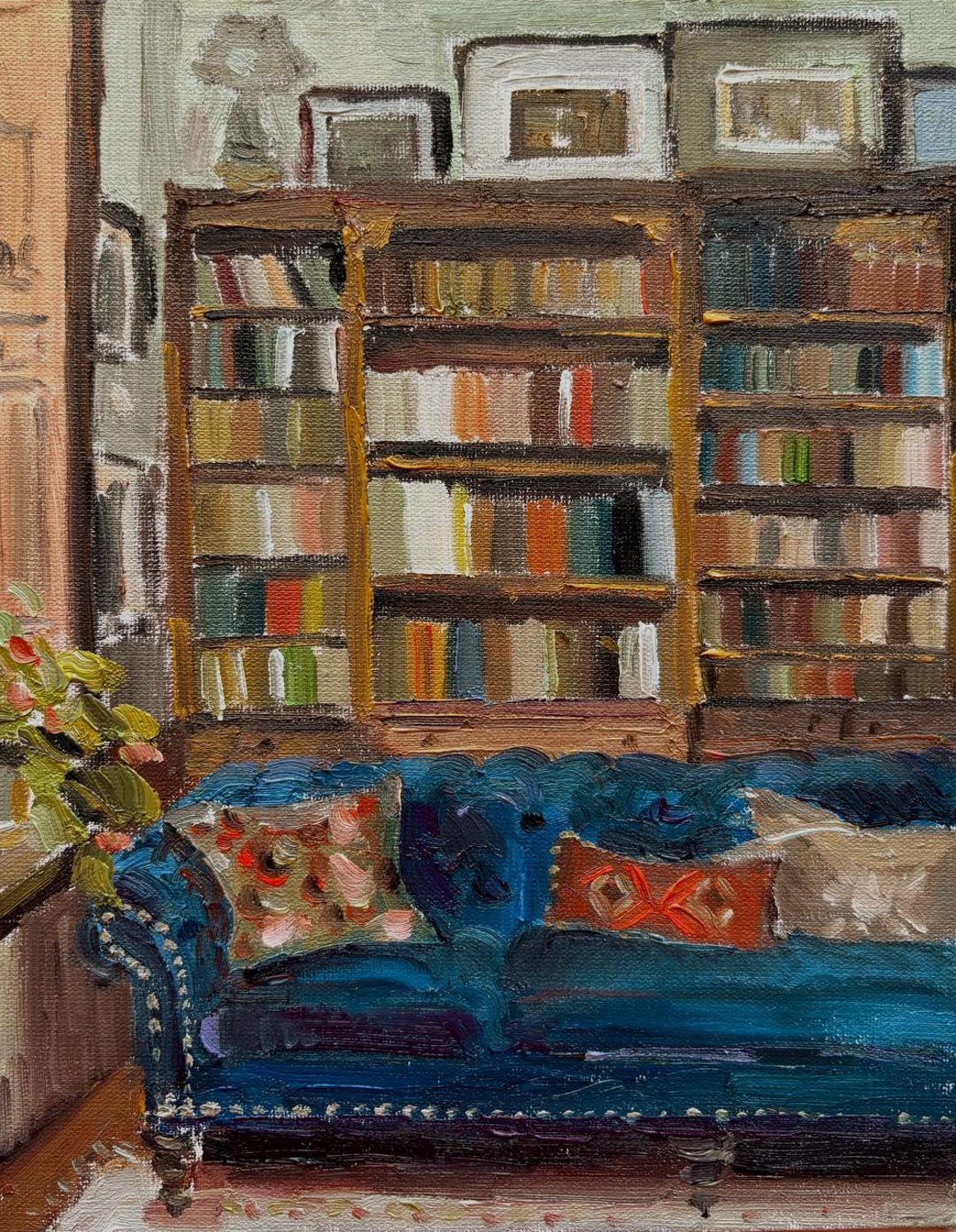 Library Silence, Cozy Among Books, Blue Couch, Weekend Quiet, Cozy ...