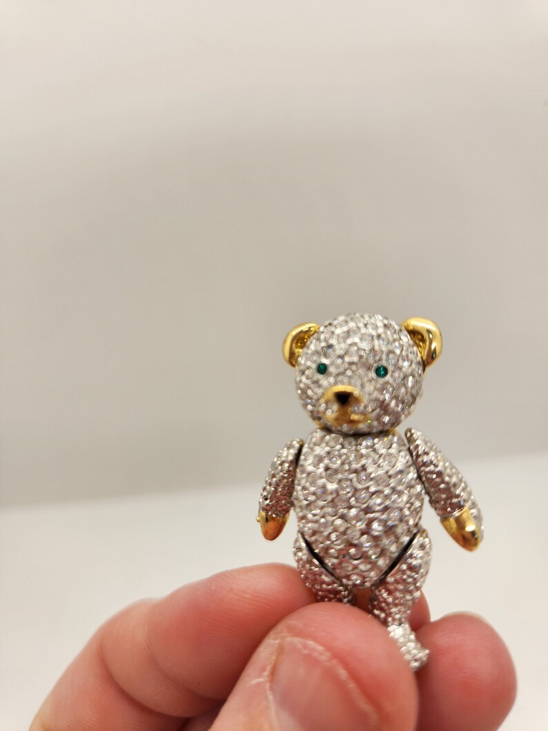 Swarovski Crystal Bear Pendant and Brooch - Etsy