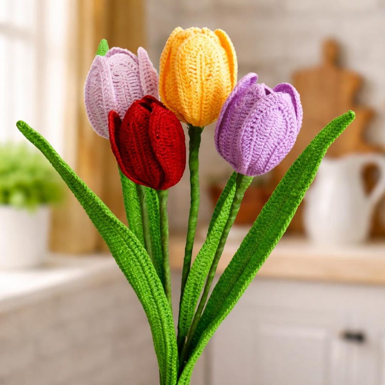 Crochet Tulip Pattern DIY Craft Pattern | Flower Patterns PDF Tulip ...