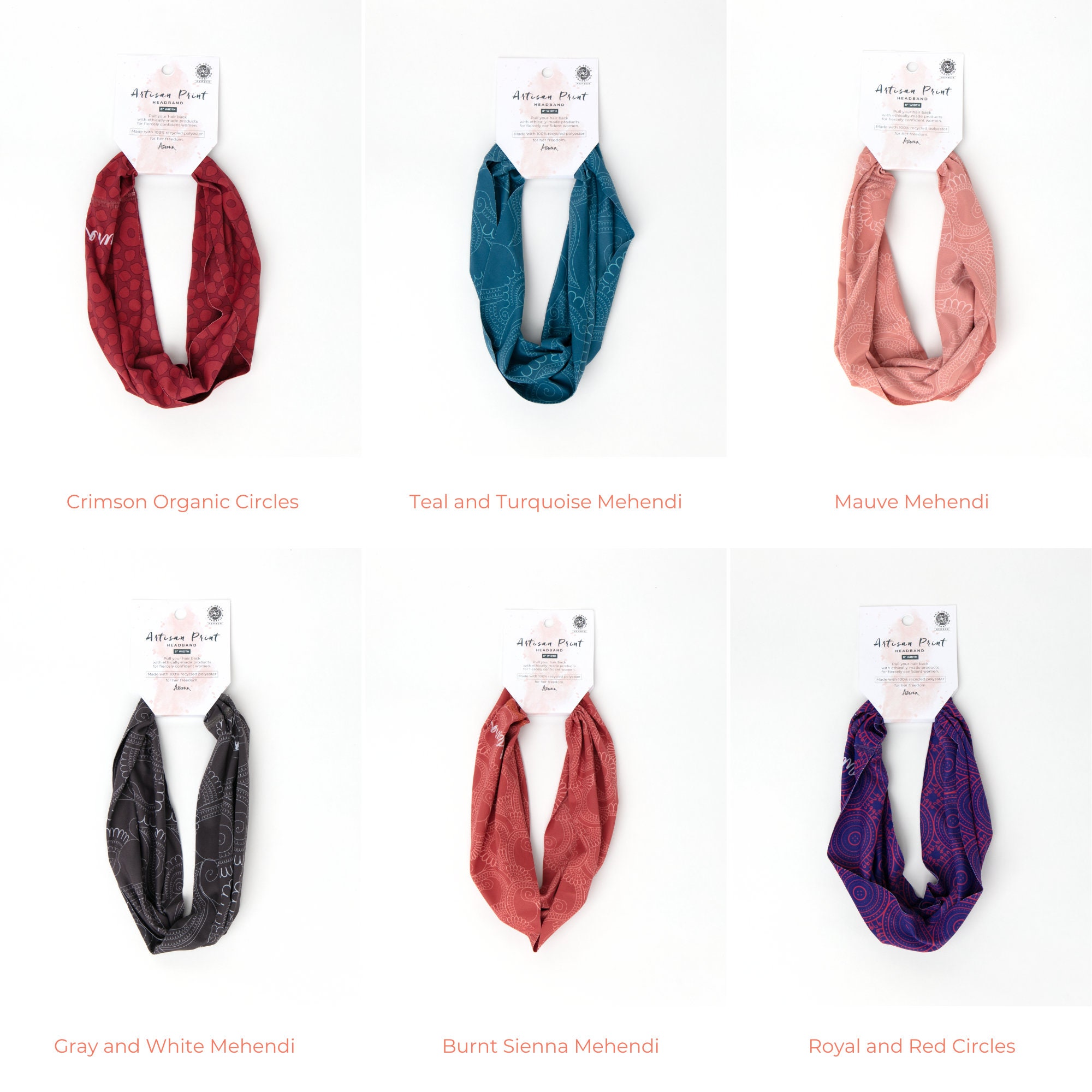Premium Non Slip Handmade Cloth Headband for Women, Natural Cute Wide ...