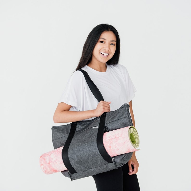 Large Yoga Mat Tote Bag, Shoulder Bag, Workout Bag, Water-repellent ...