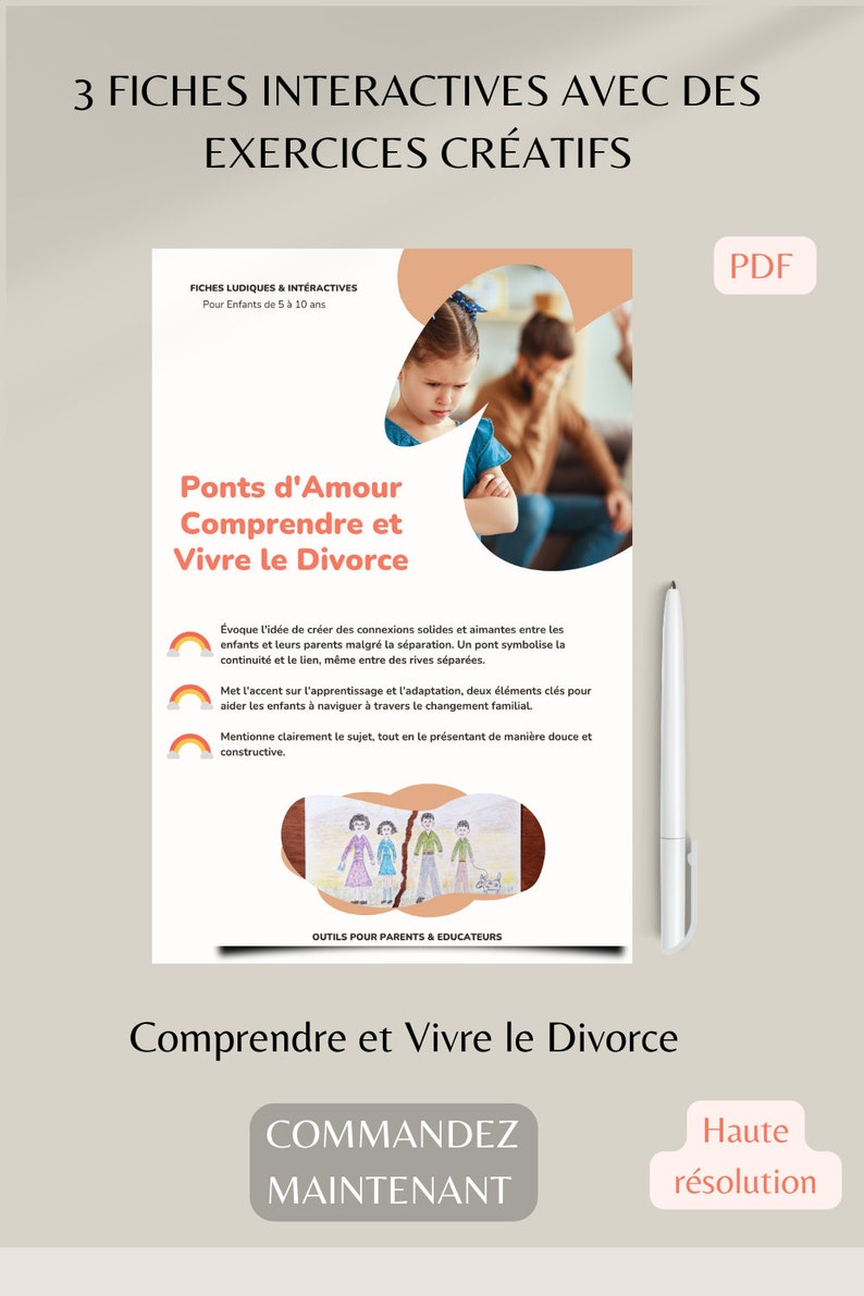 Psychological Educational Exercise Sheets Experiencing Divorce Emotion ...