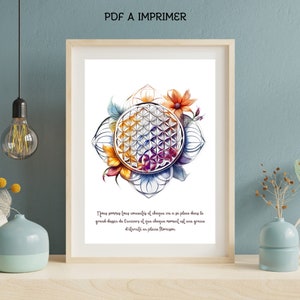 Printable Flower of Life, Art Print, Wall Poster, Meditation ...