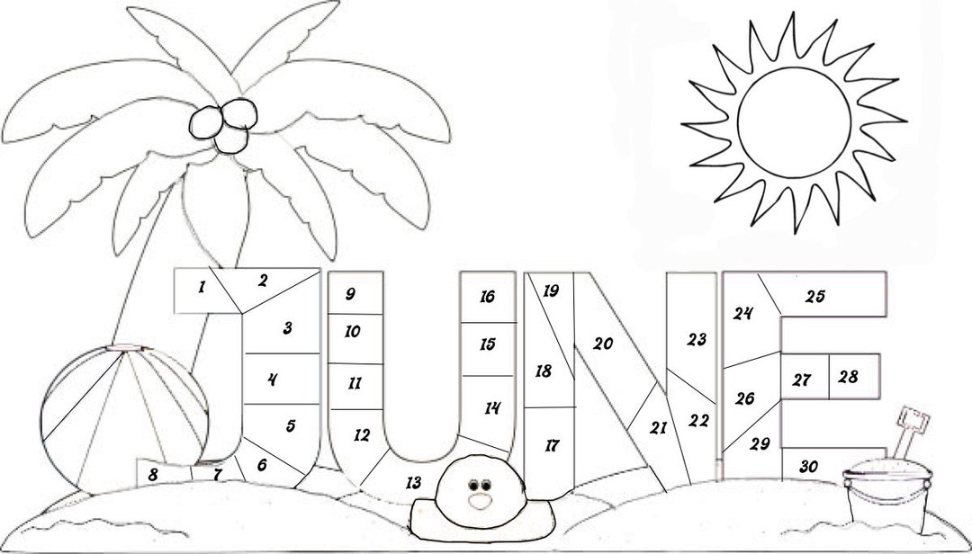 June Motivational Habit/fitness Tracker Coloring Page - Etsy