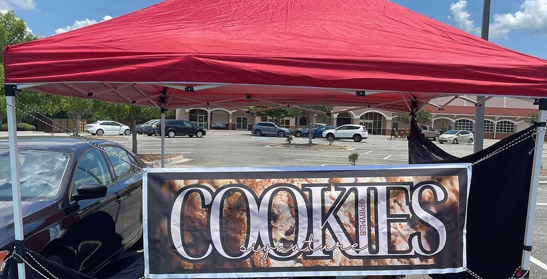 Bakery Pop up Shop Banner Desserts Street Vendor Treat Maker Cookie ...