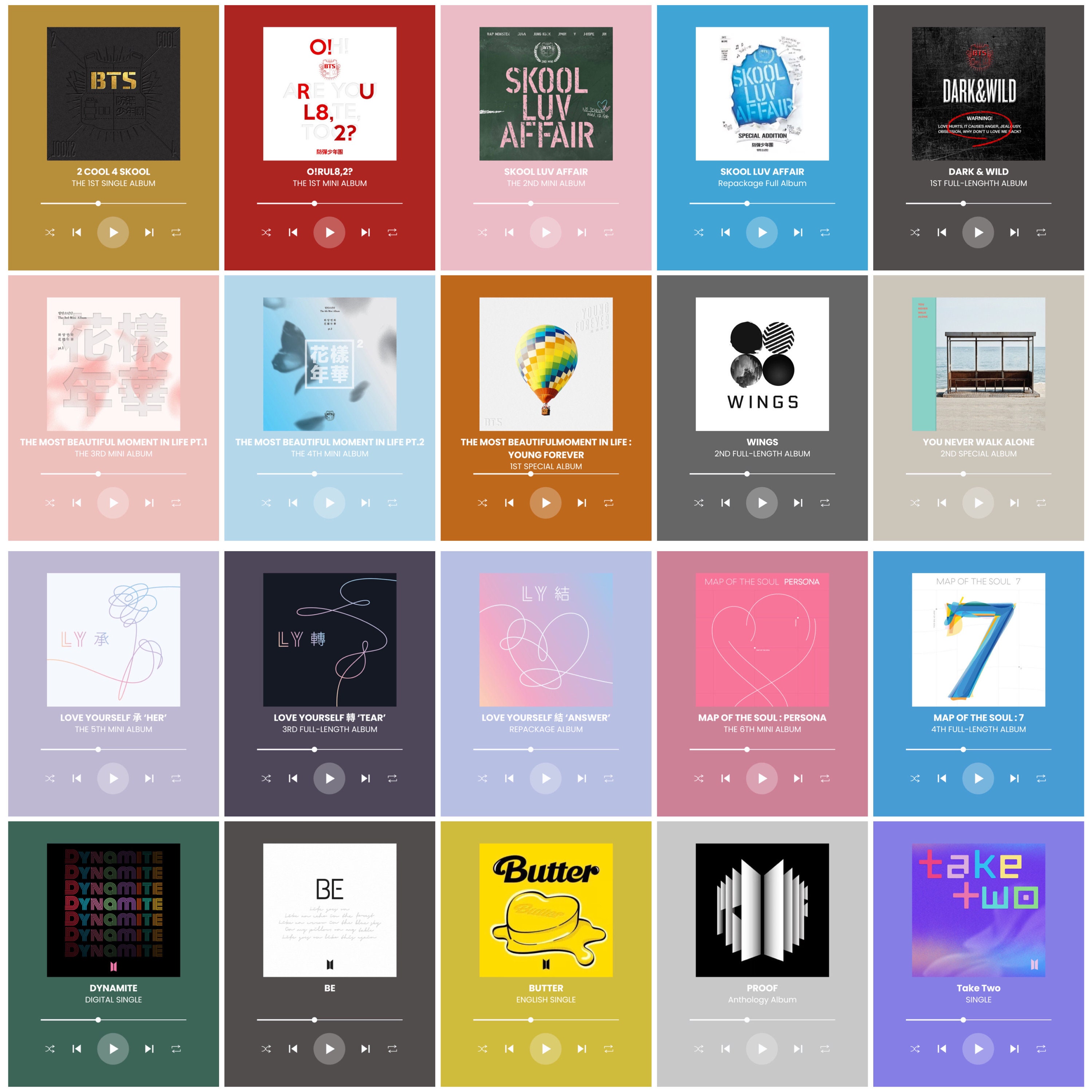 BTS ALBUM COVER Prints 20 Digital Download Printable Kpop Poster Kpop ...