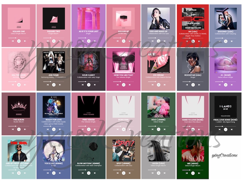BLACKPINK ALBUM COVER Prints (27) | Digital Download | Printable Kpop ...