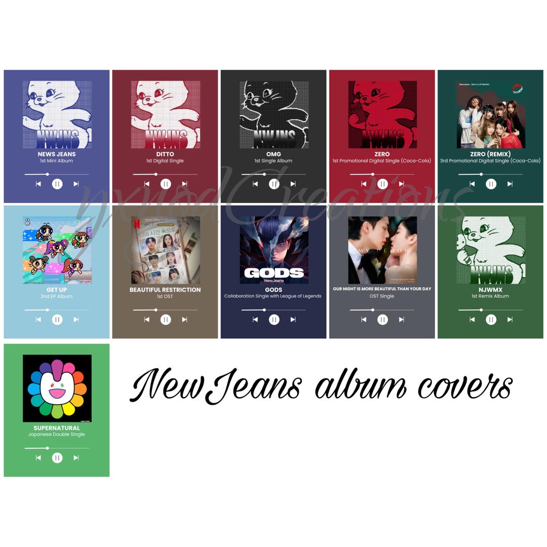NEWJEANS ALBUM COVER Prints 11 Digital Download Printable Kpop Poster ...