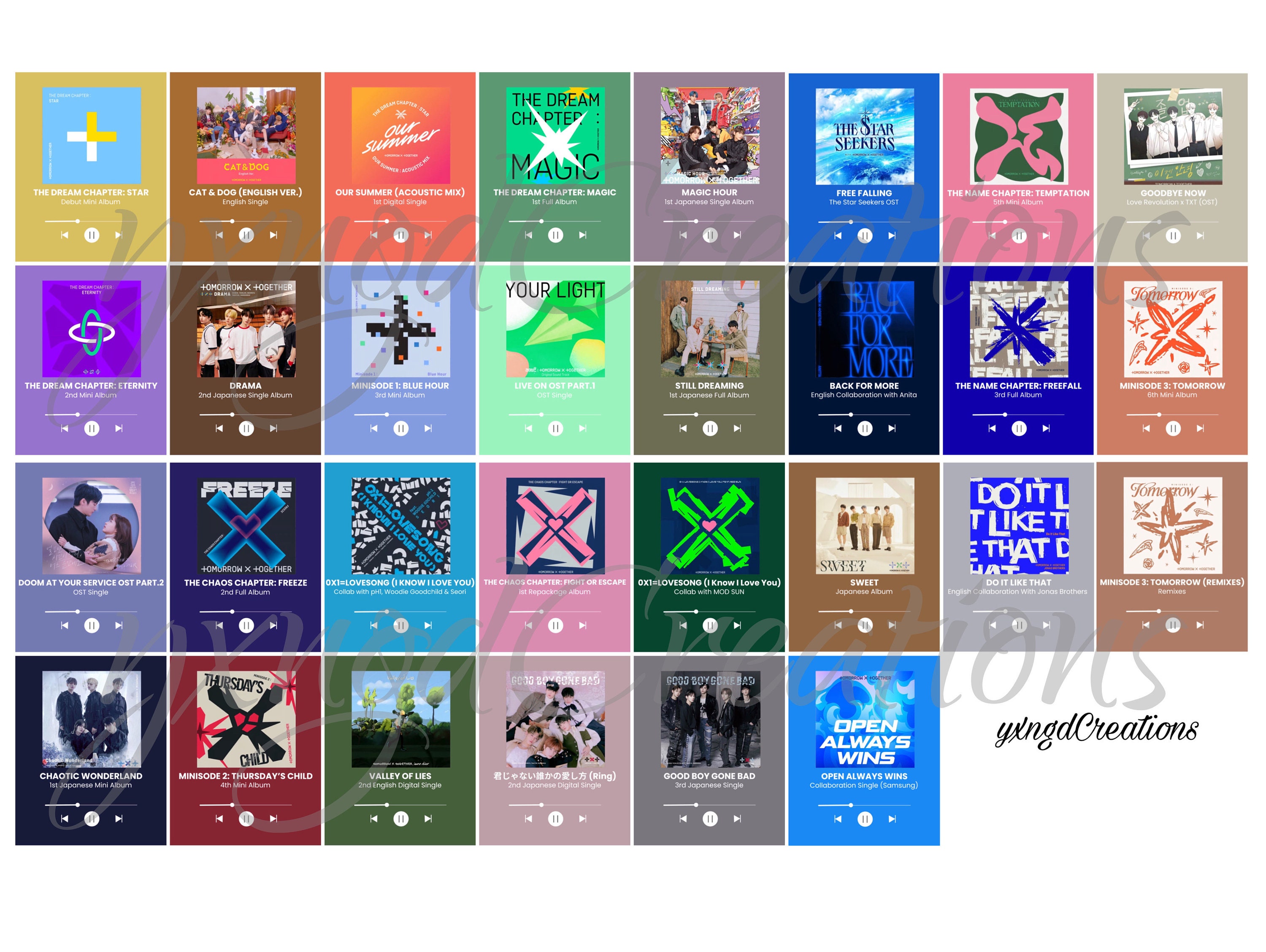 TXT ALBUM COVER Prints (30) | Digital Download | Printable Kpop Poster ...