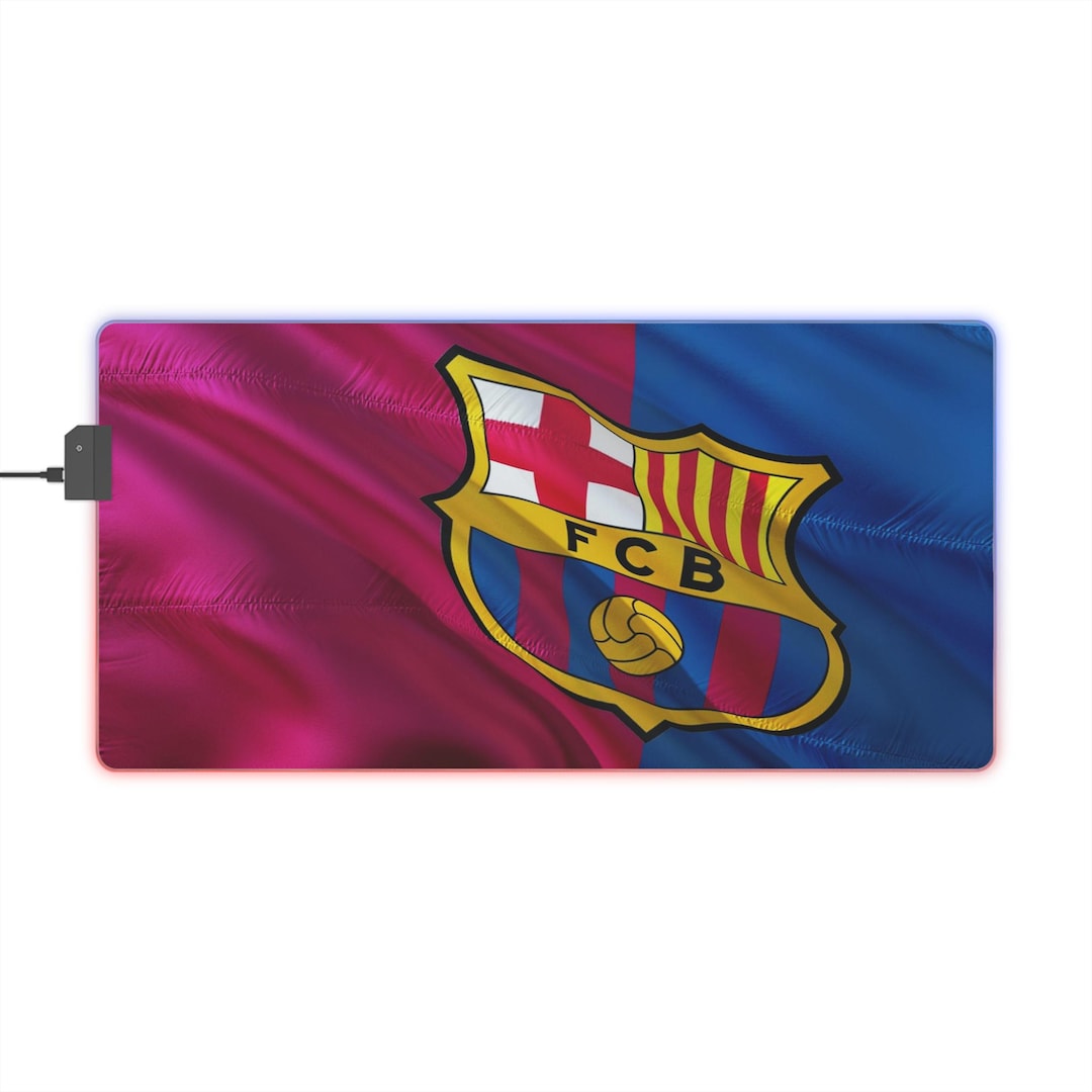 FC Barcelona LED Mousepad, Gaming Mouse Mat, Light up Desk Pad, Soccer ...