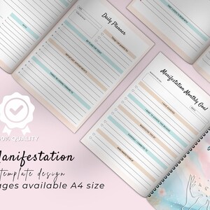 Gratitude Journal & Manifestation Planner, Wellness, Law of Attraction ...