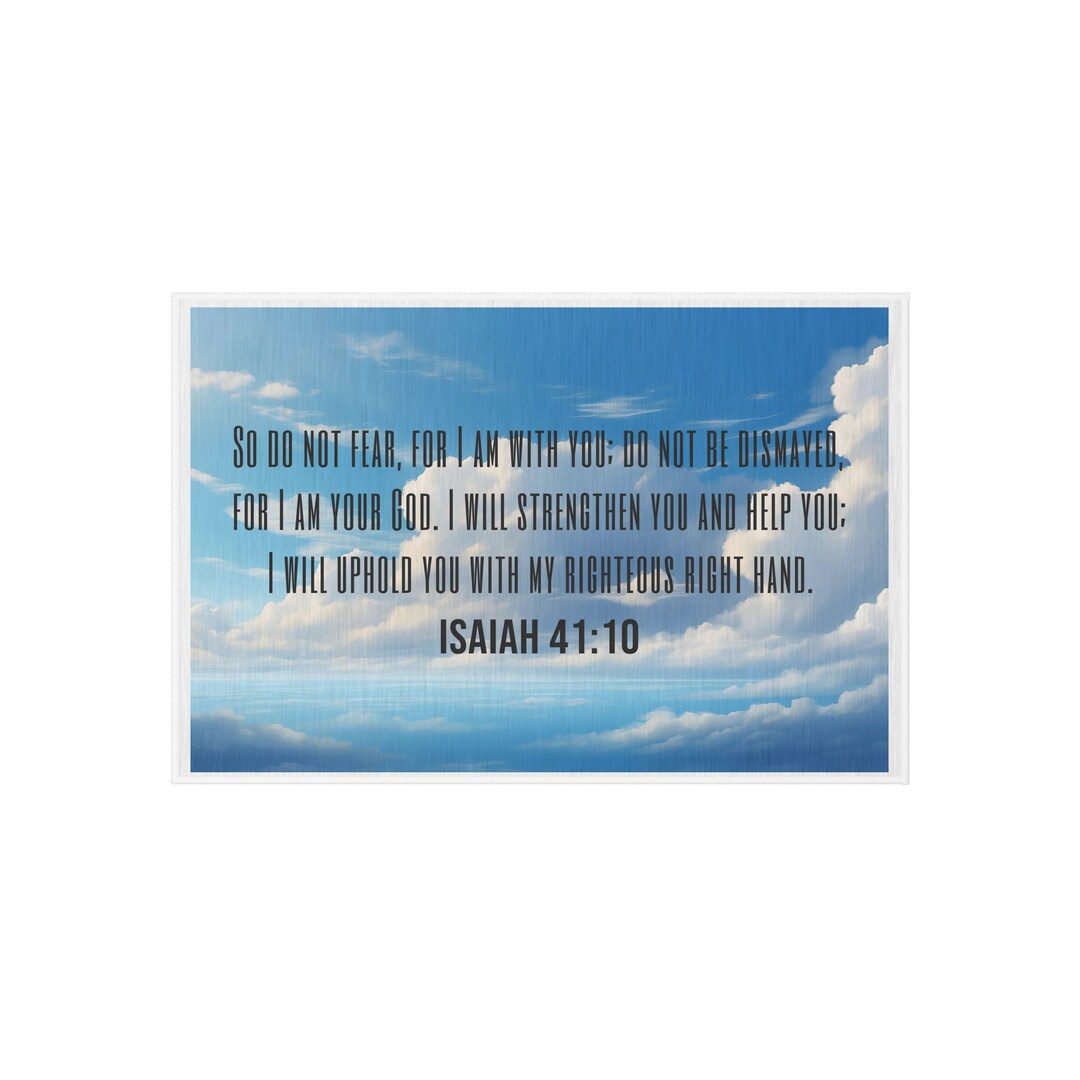 Outdoor Rug Inspirational Bible Verse Isaiah 41:10 - Etsy