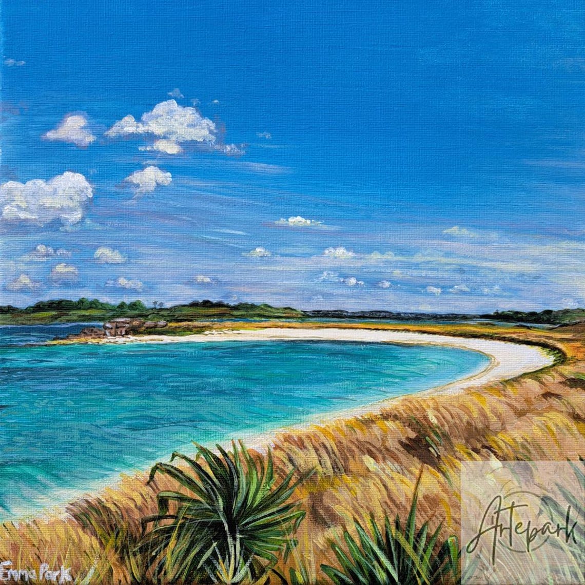 Beach Scene Print, Isles of Scilly Art, Cornwall Beach, Giclée Print of ...