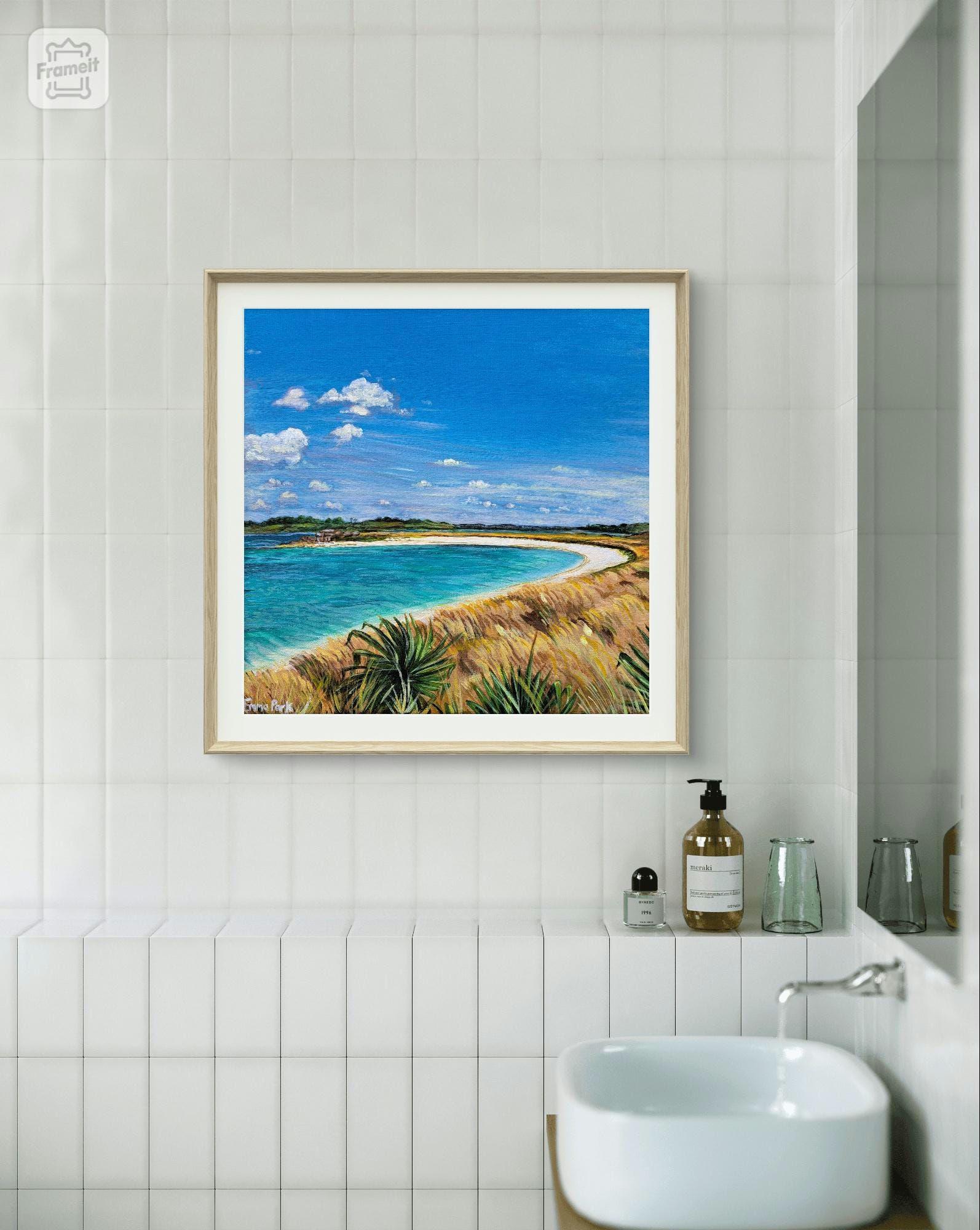 Beach Scene Print, Isles of Scilly Art, Cornwall Beach, Giclée Print of ...