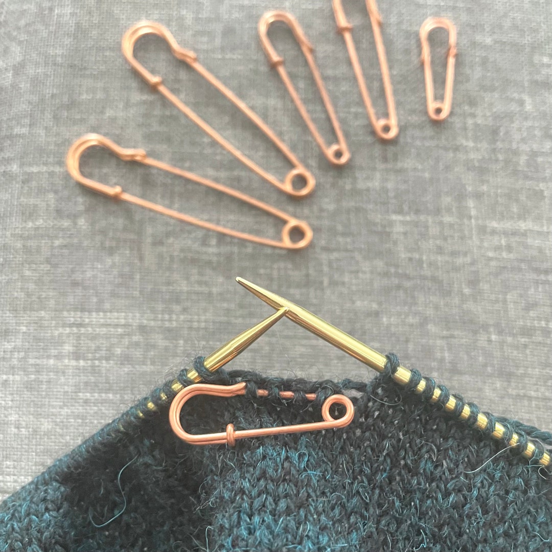 ROSE GOLD Stitch Holders Set of 6 Knitting Safety Pins - Etsy