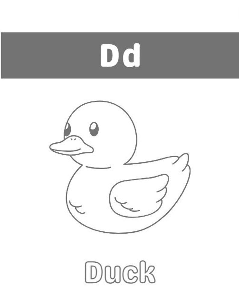 Alphabet Coloring Book - Etsy