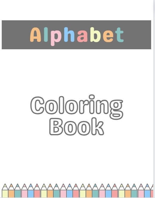 Alphabet Coloring Book - Etsy
