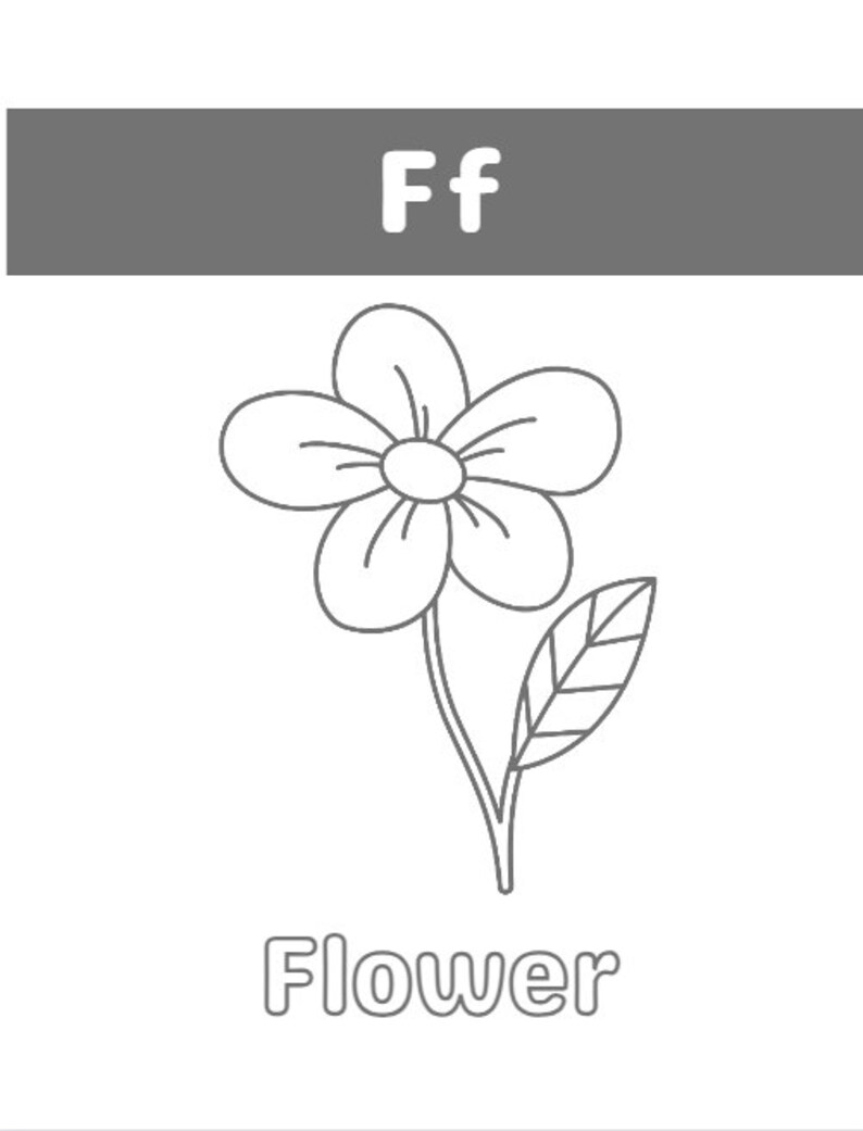 Alphabet Coloring Book - Etsy