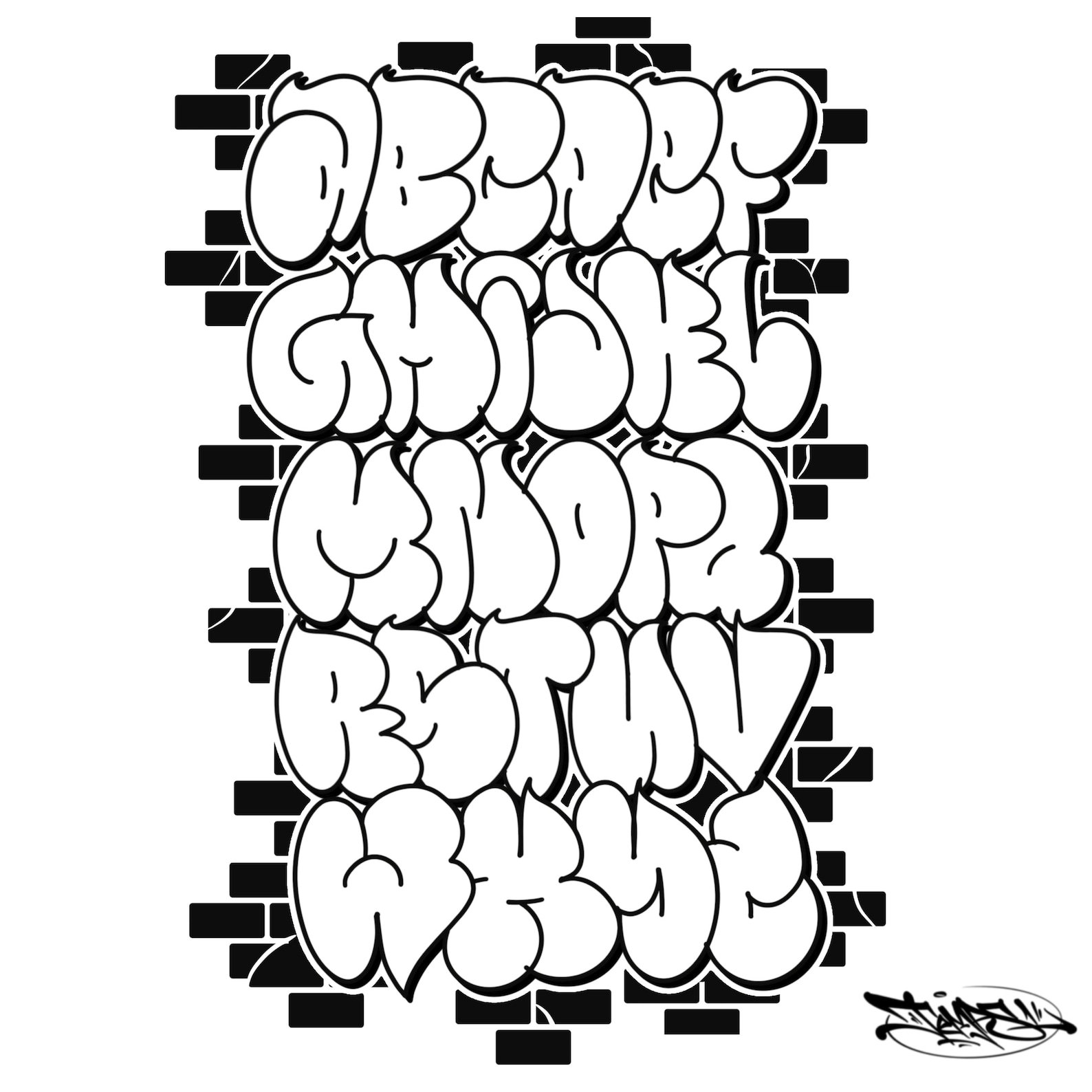 Bubble Drop Schrift: Graffiti, Lettering, Street Art, Throwie, Tag ...