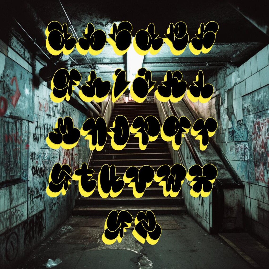 Street Fonts Bundle: 19 Fonts, Graffiti, Lettering, Street Art, Throws ...