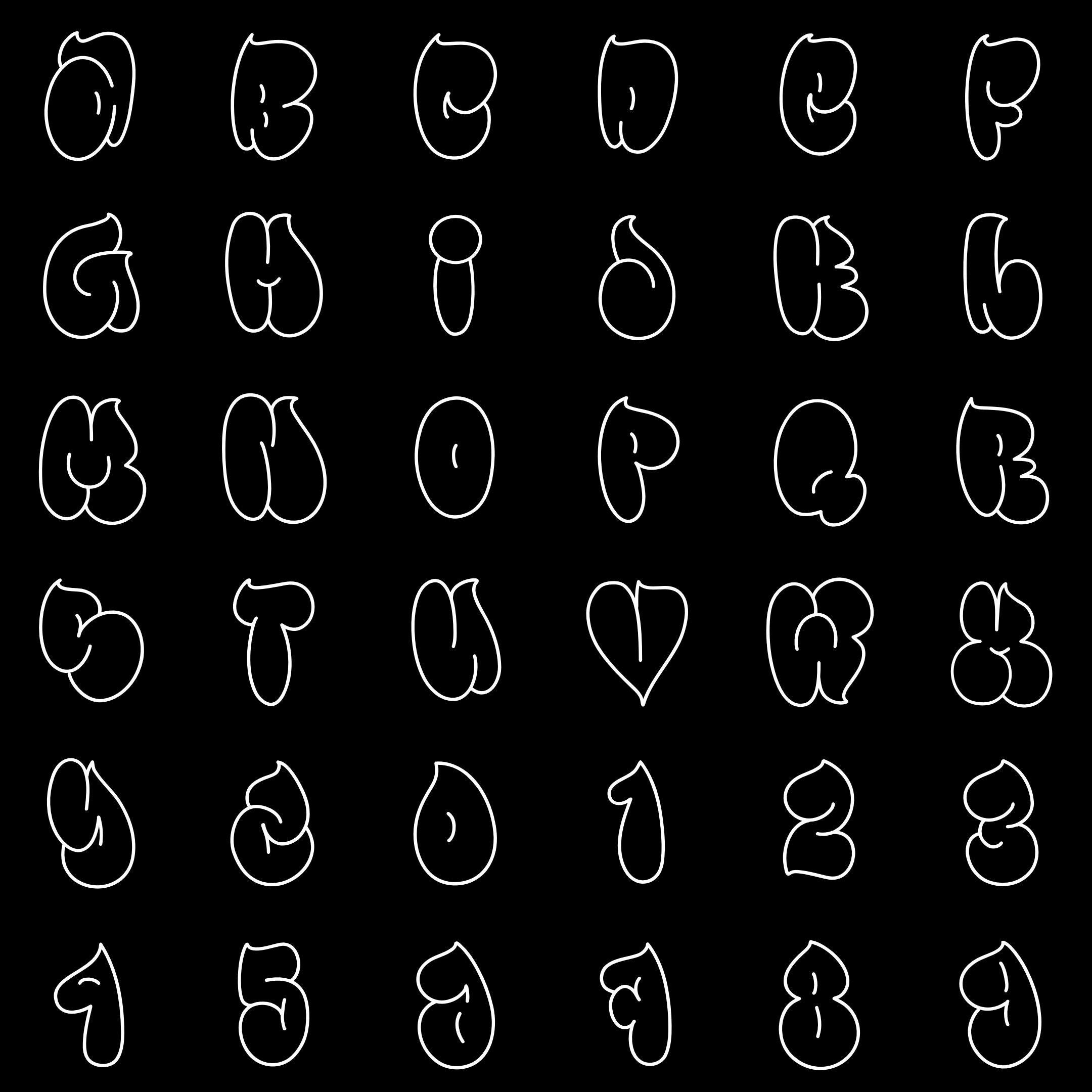 Bubble Drop Schrift: Graffiti, Lettering, Street Art, Throwie, Tag ...