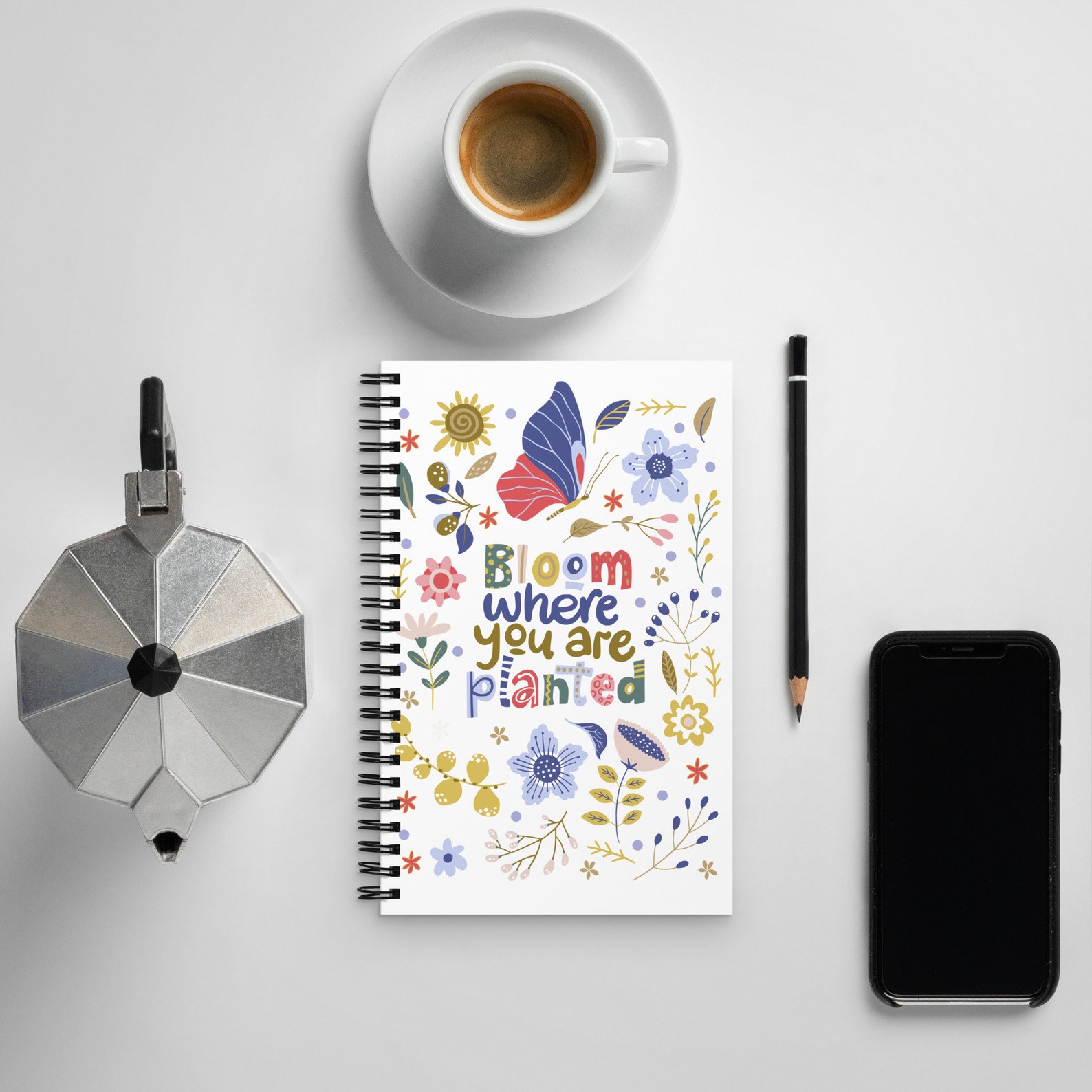 Spiral Notebook: Bloom Where You Are Planted - Etsy