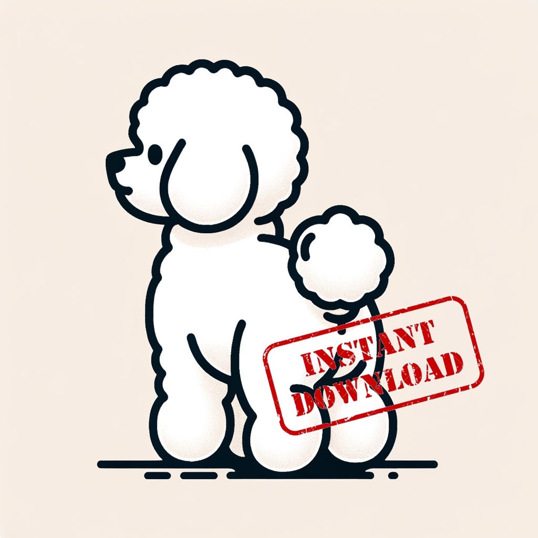 Bichon Frise in a One-line Drawing Style SVG Bundle - Etsy