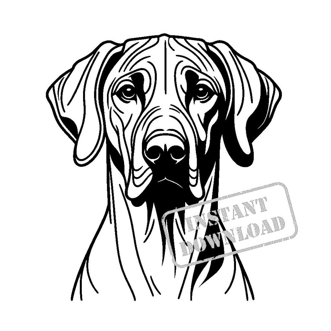 Rhodesian Ridgeback in a One-line Drawing Style SVG Bundle - Etsy