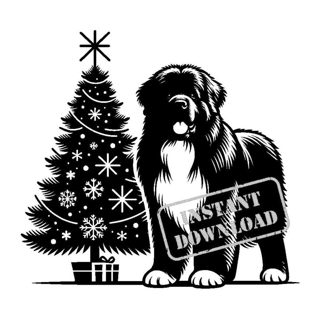 Newfoundland With Christmas Tree SVG Bundle - Etsy