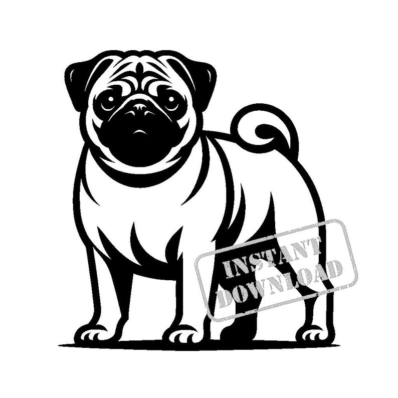 Pug SVG Bundle - Etsy