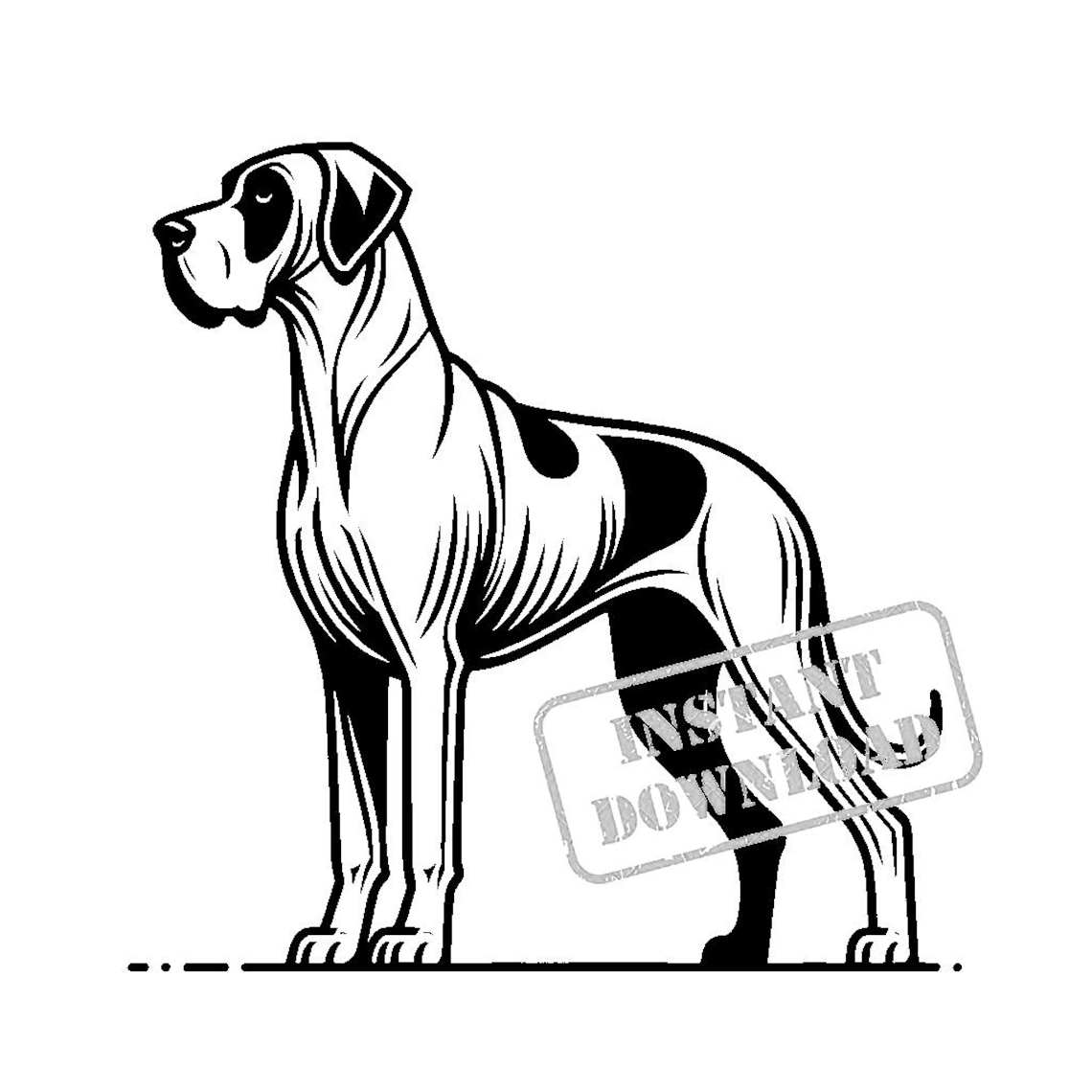 Great Dane One-line Drawing SVG Bundle (digital Download) - Etsy