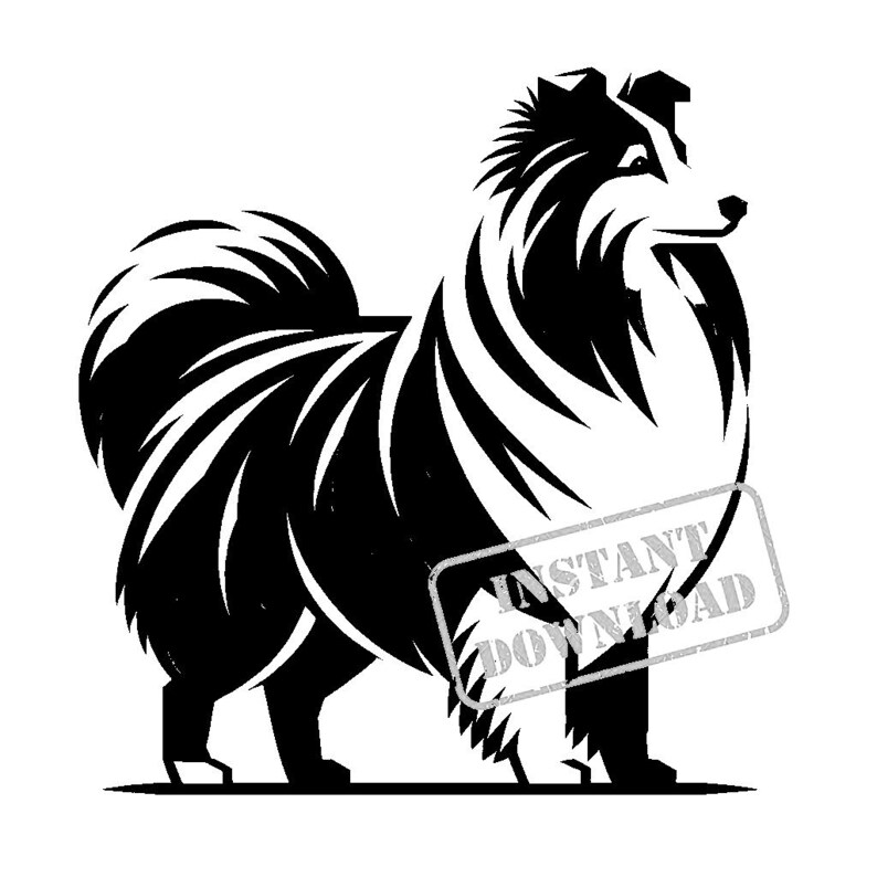 Shetland Sheepdog in Geometric Style SVG Bundle - Etsy