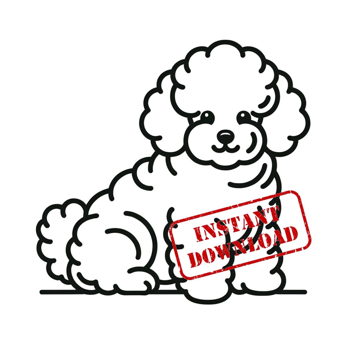 Bichon Frise in a One-line Drawing Style SVG Bundle - Etsy