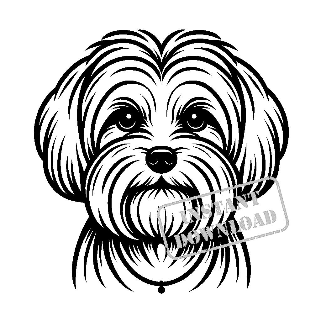 Maltese in a One-line Drawing Style SVG Bundle - Etsy