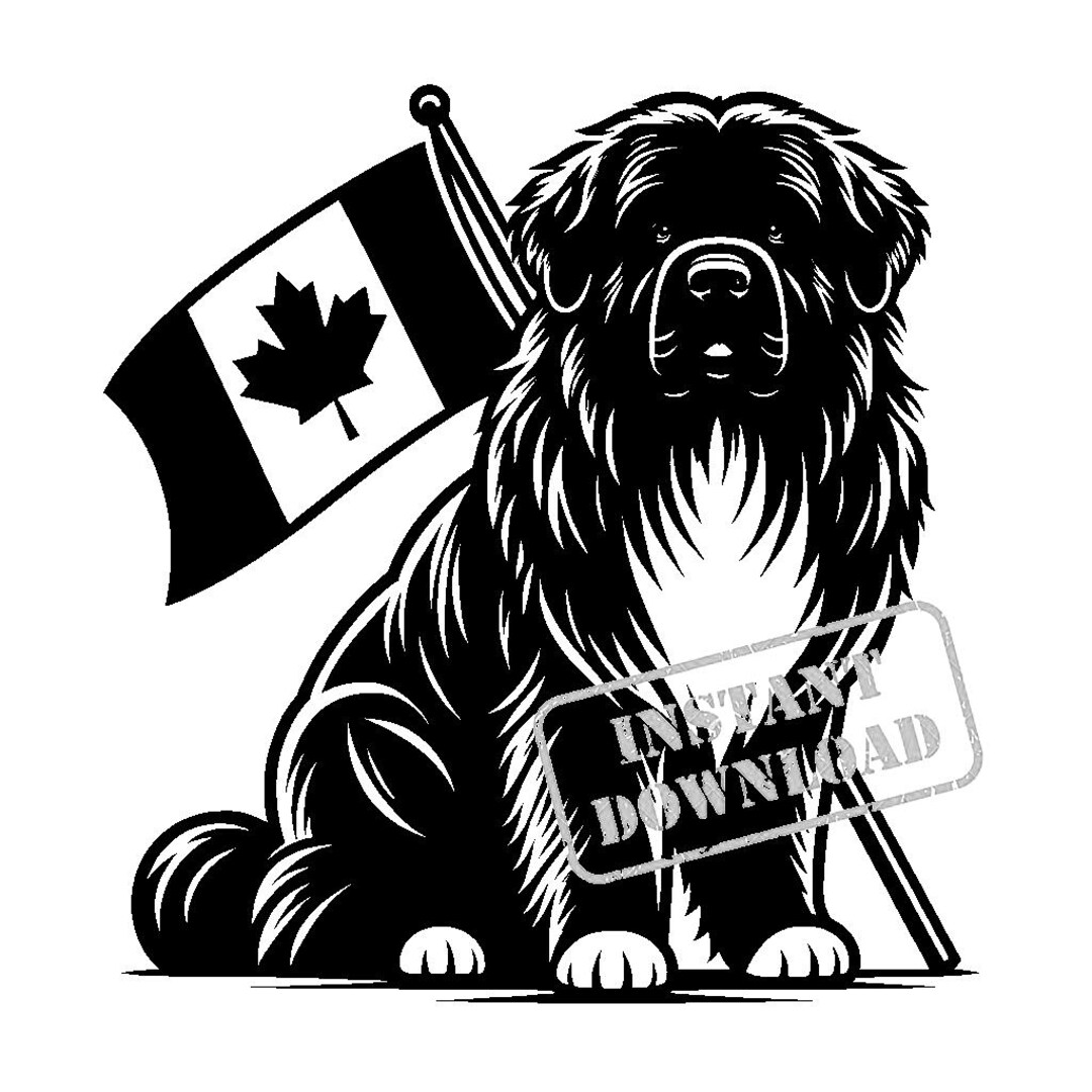 Newfoundland With Canadian Flag SVG Bundle - Etsy