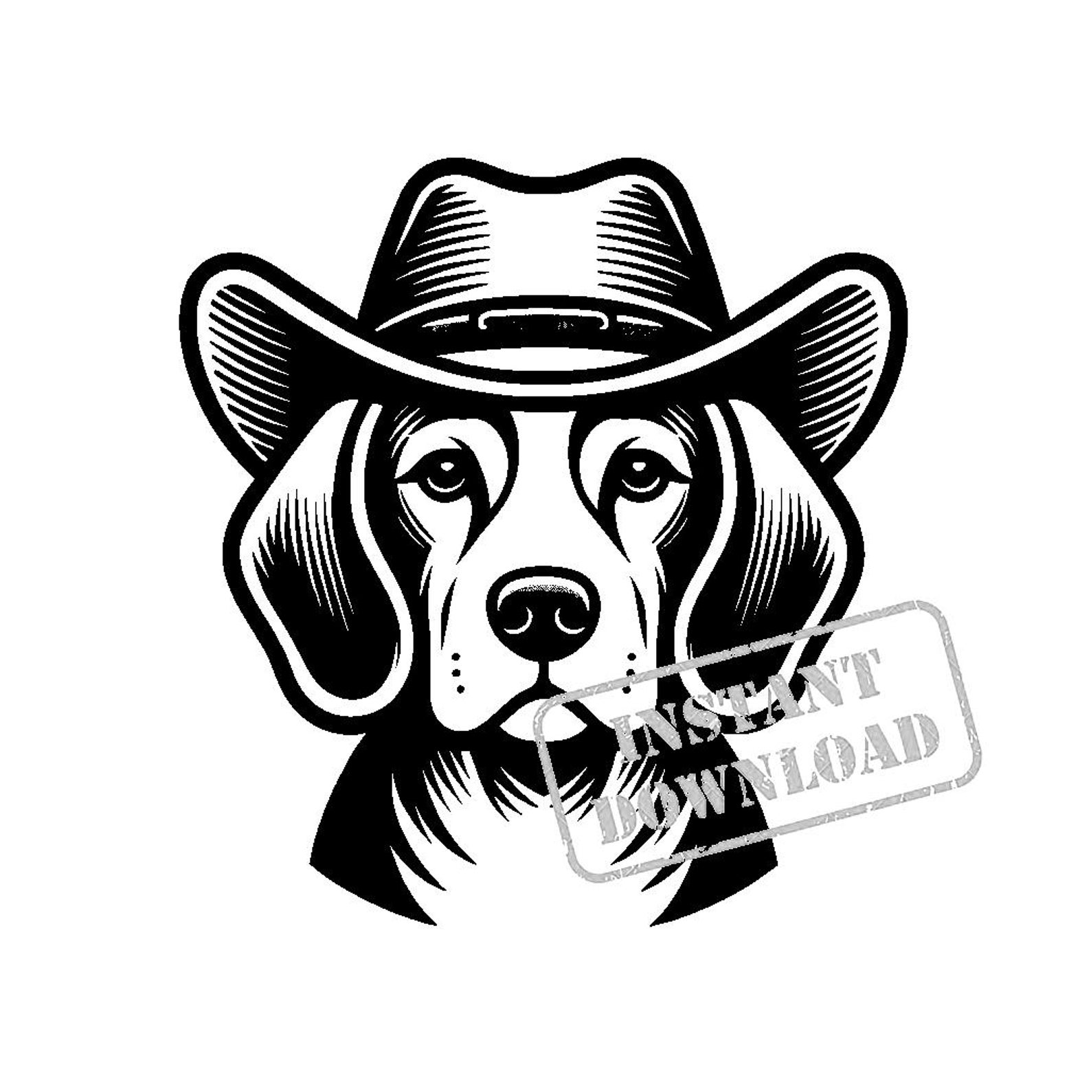 Beagle With a Cowboy Hat on SVG Bundle - Etsy