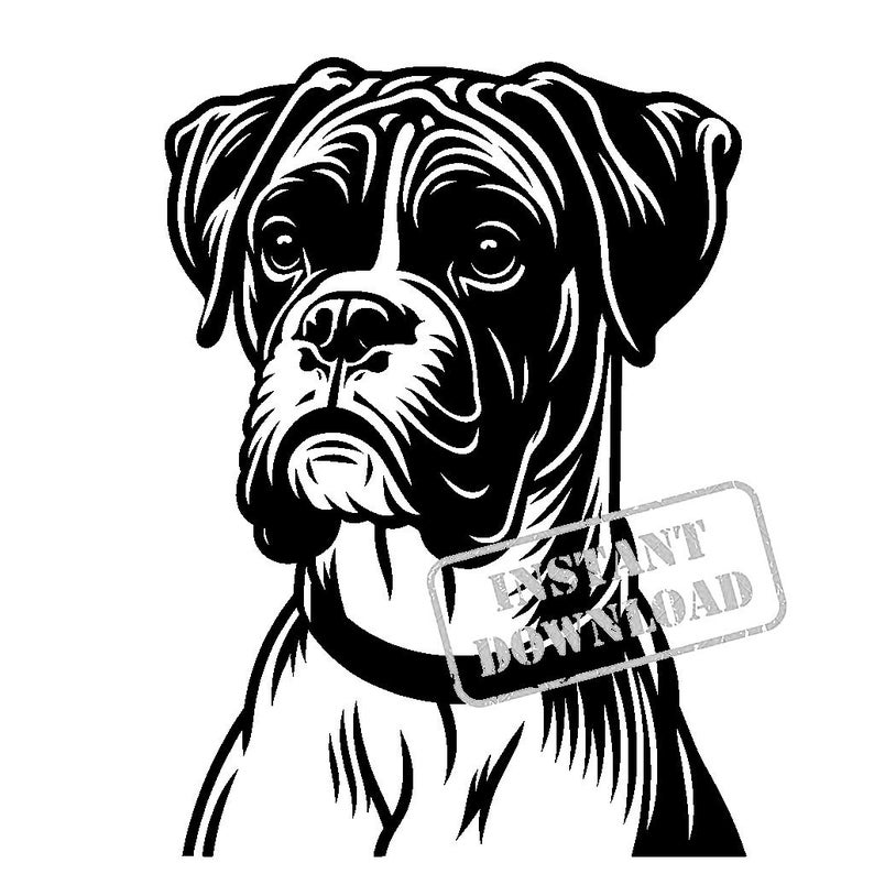 Boxer Dog in a One-line Drawing Style SVG Bundle - Etsy