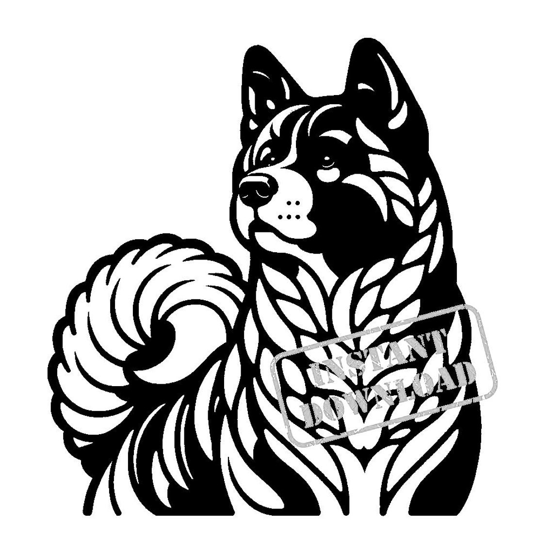 Akita in a Mosaic Style SVG Bundle - Etsy