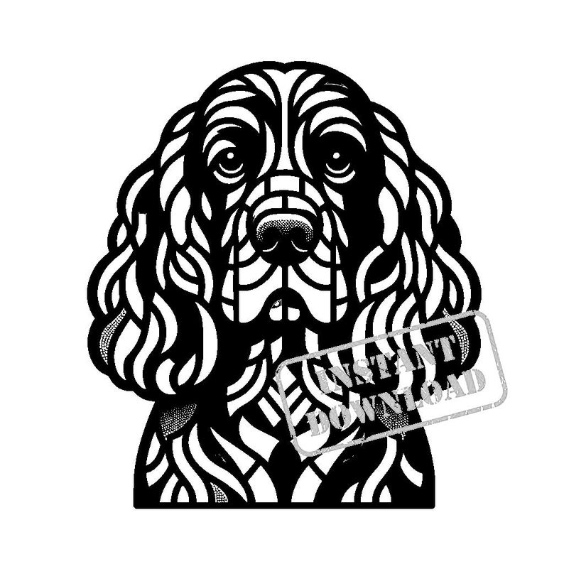 Cocker Spaniel in a Mosaic Style SVG Bundle - Etsy