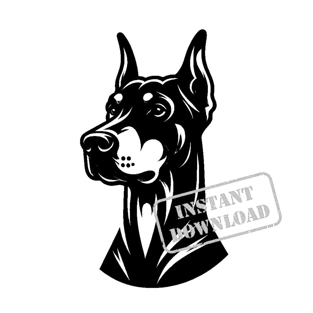 Doberman Pinscher SVG Bundle - Etsy