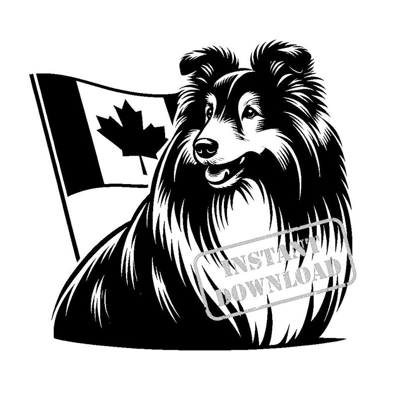 Shetland Sheepdog With Canadian Flag SVG Bundle - Etsy