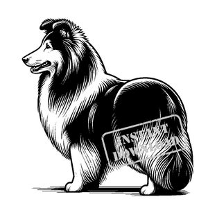 Shetland Sheepdog in a One-line Drawing Style SVG Bundle - Etsy