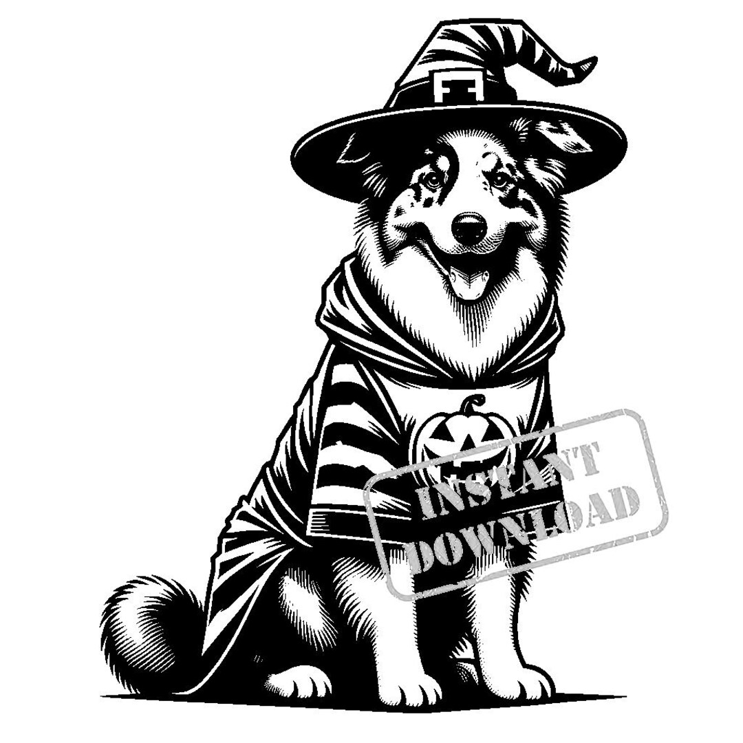 Australian Shepherd in Halloween Costume SVG Bundle - Etsy