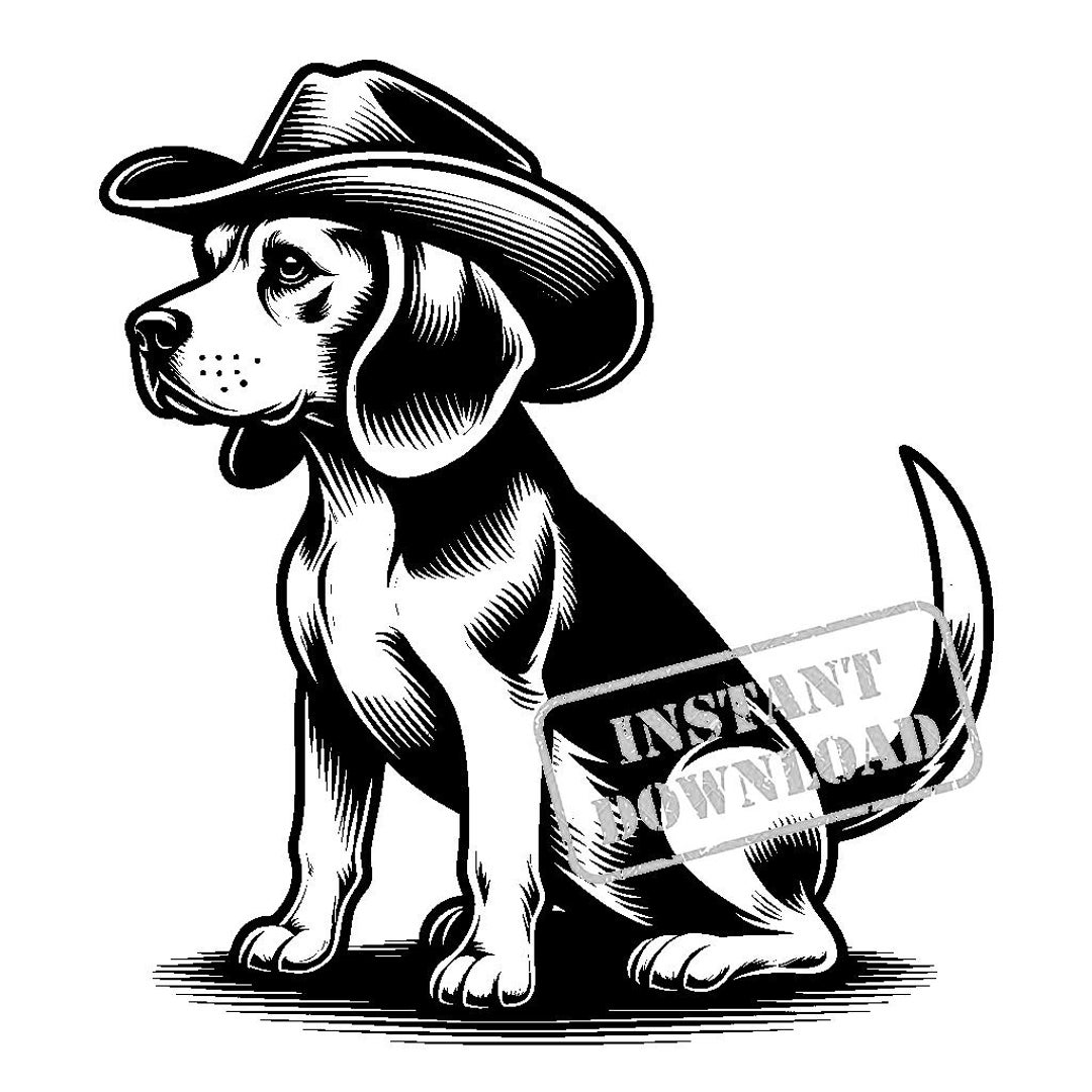 Beagle With a Cowboy Hat on SVG Bundle - Etsy