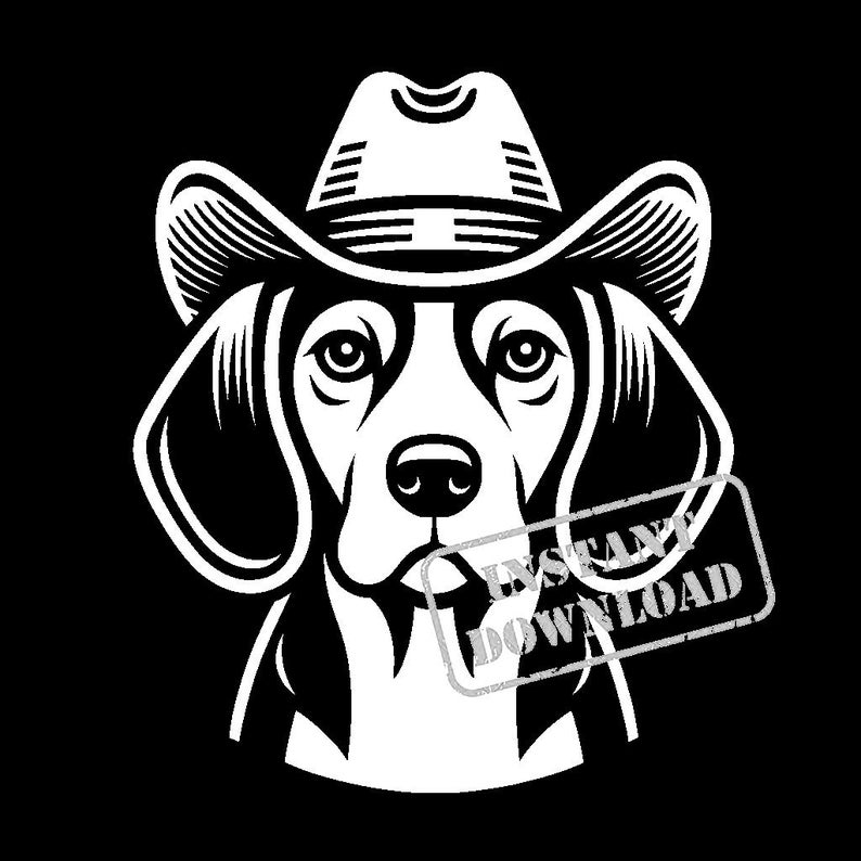 Beagle With a Cowboy Hat on SVG Bundle - Etsy