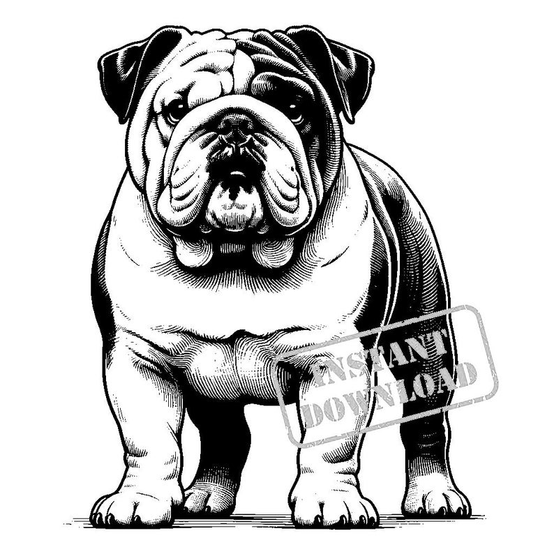 Bulldog in Watercolor Style SVG Bundle - Etsy