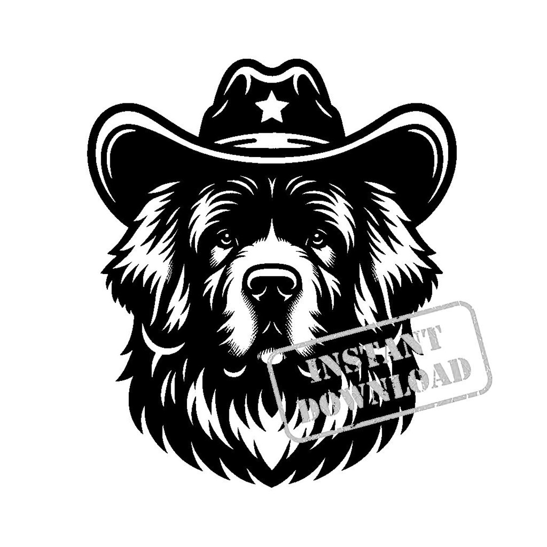 Newfoundland With a Cowboy Hat on SVG Bundle - Etsy